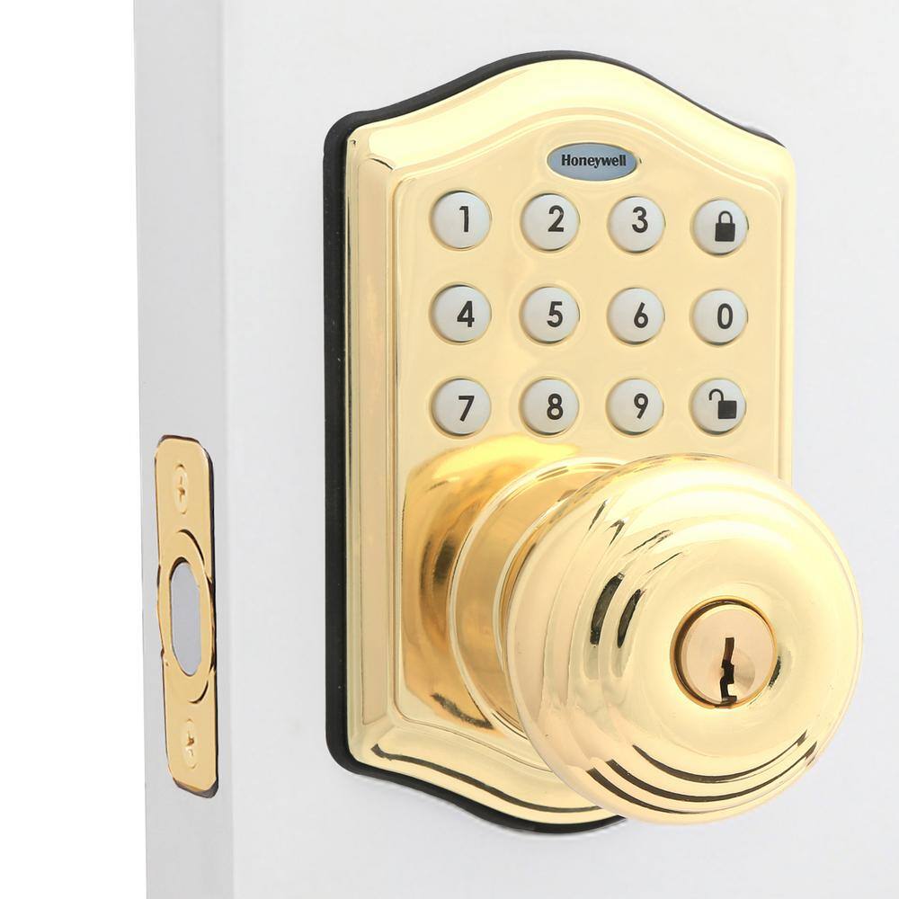 Honeywell Bluetooth Enabled Digital Door Knob Lock With Keypad Satin