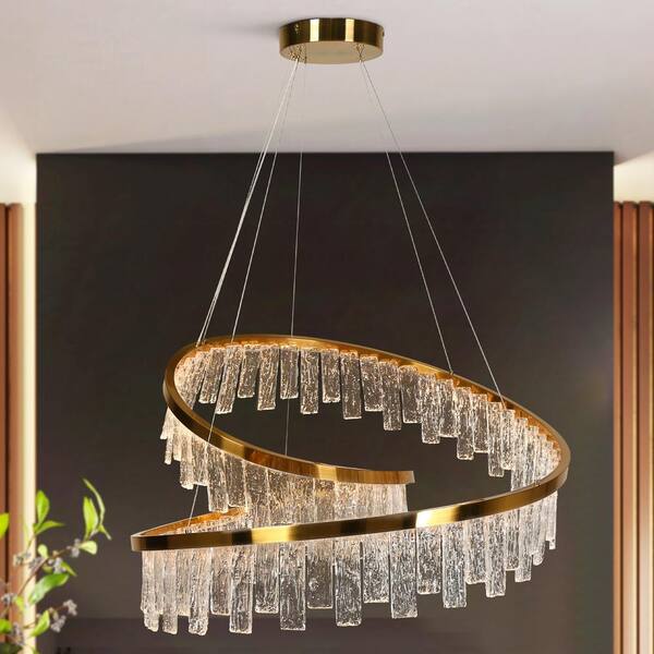 LNC Erinjenks 1-Light dimmable Integrated LED Plating Brass Round ...