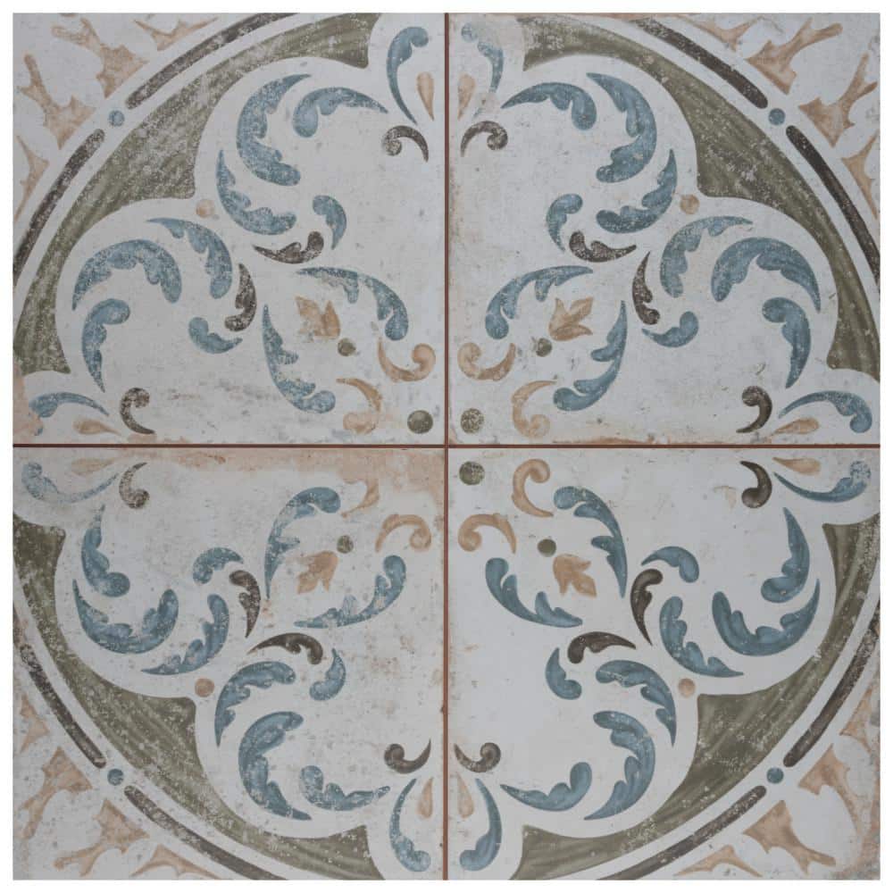 Merola Tile Kings Porto Amaral 17-5/8 in. x 17-5/8 in. Ceramic Floor ...