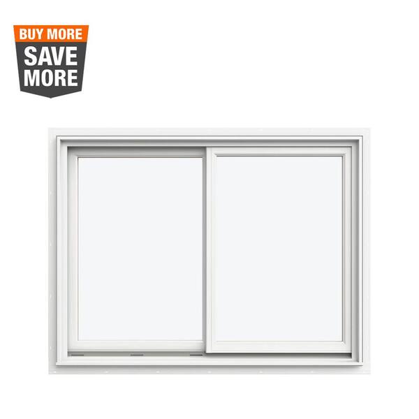 JELD-WEN 47.3125 in. x 35.5625 in. W-5500 Left-Hand Sliding Wood Clad ...