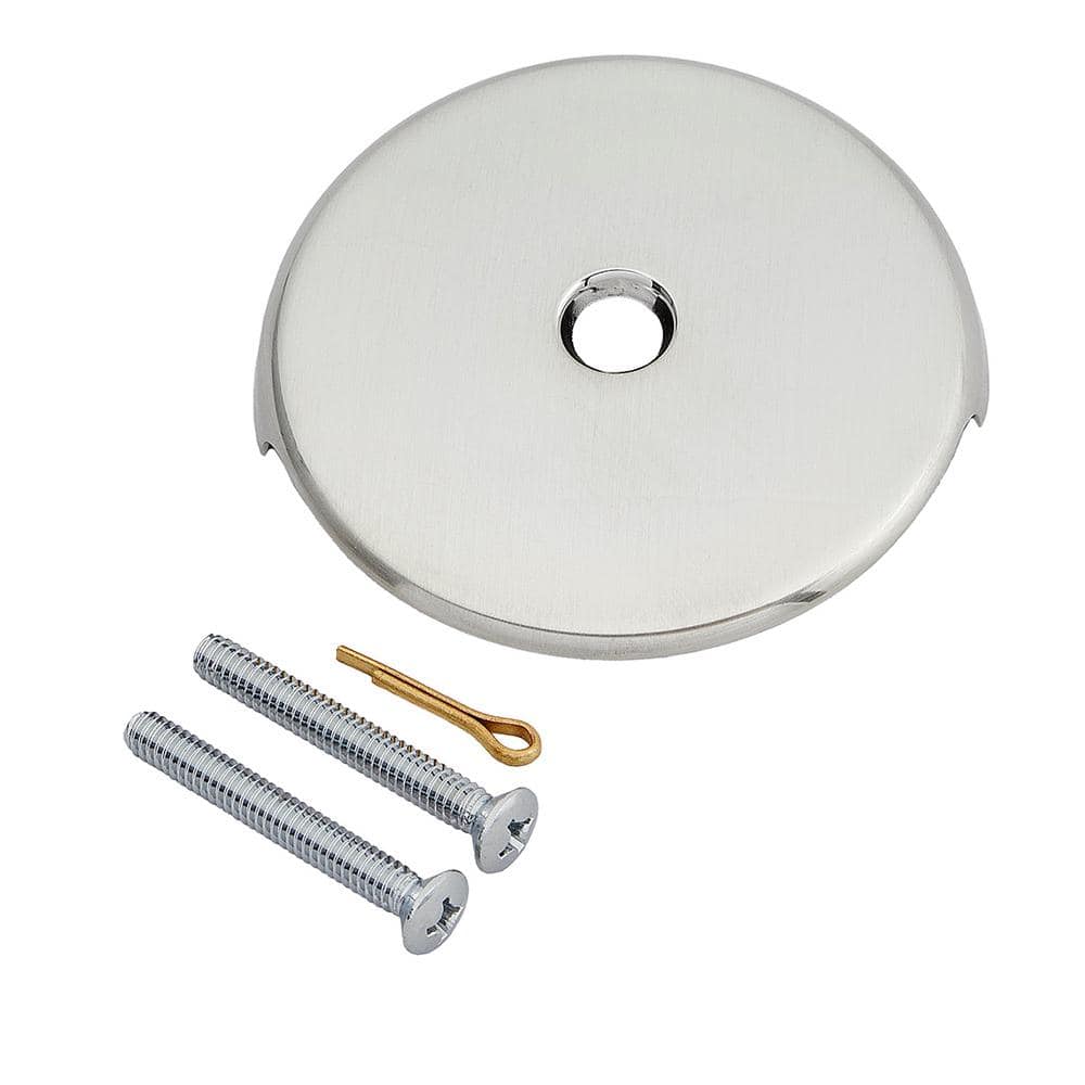 Everbilt Bath Drain Overflow Plate, Brushed Nickel 865380 - The Home Depot