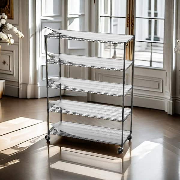 Tileon 5-Tier 7500 lbs. Heavy Duty Adjustable Storage Rack, Metal Shelf ...