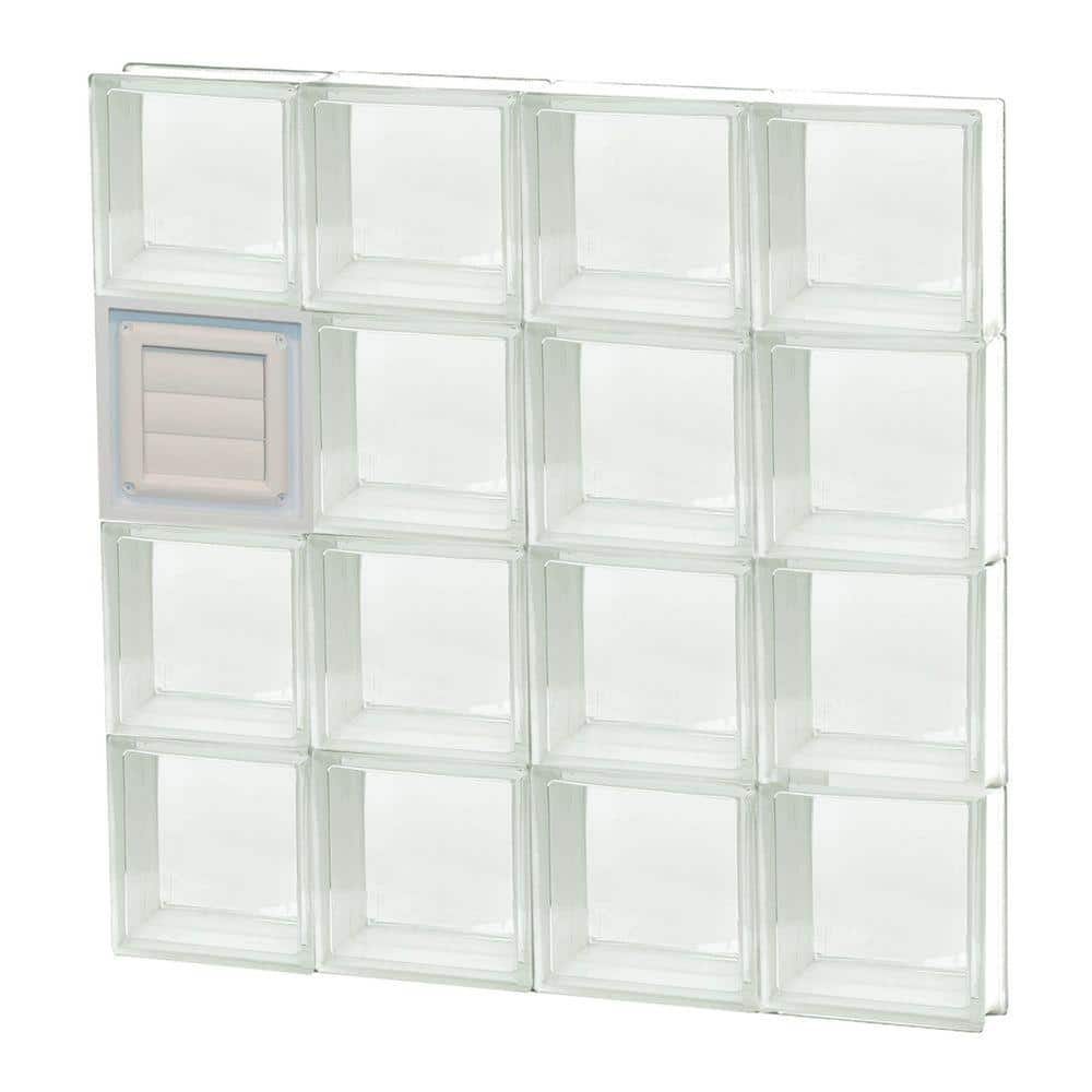Clearly Secure 31 in. x 31 in. x 3.125 in. Frameless Clear Glass Block ...