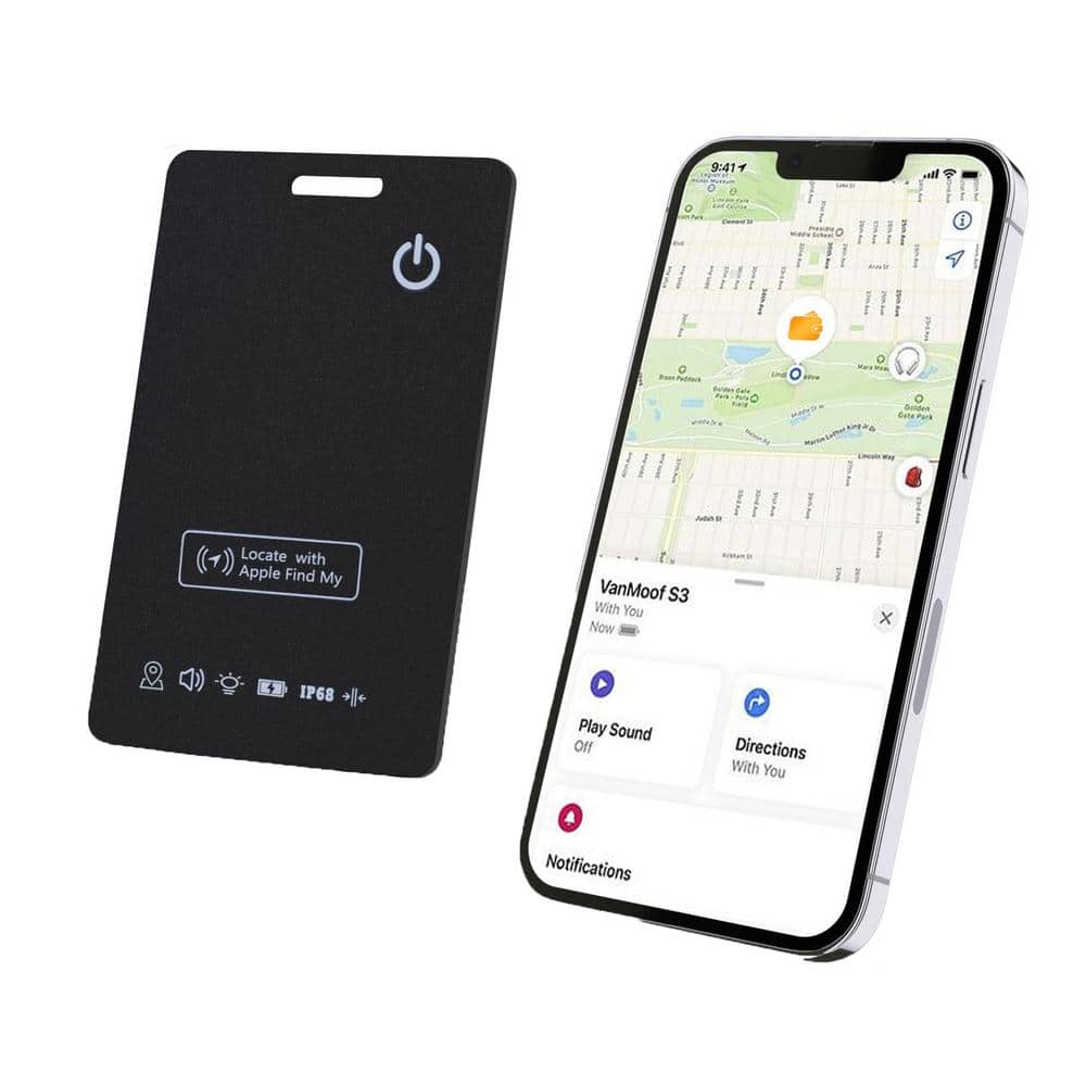 Vrbgify Rechargeable Airtag Wallet Bluetooth Tracker IP68 Waterproof ...