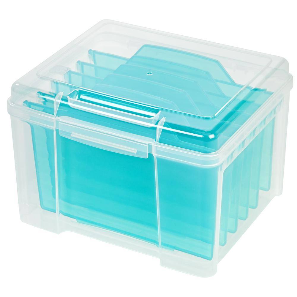 IRIS Greeting Blue Card and Craft Keeper-585835 - The Home Depot