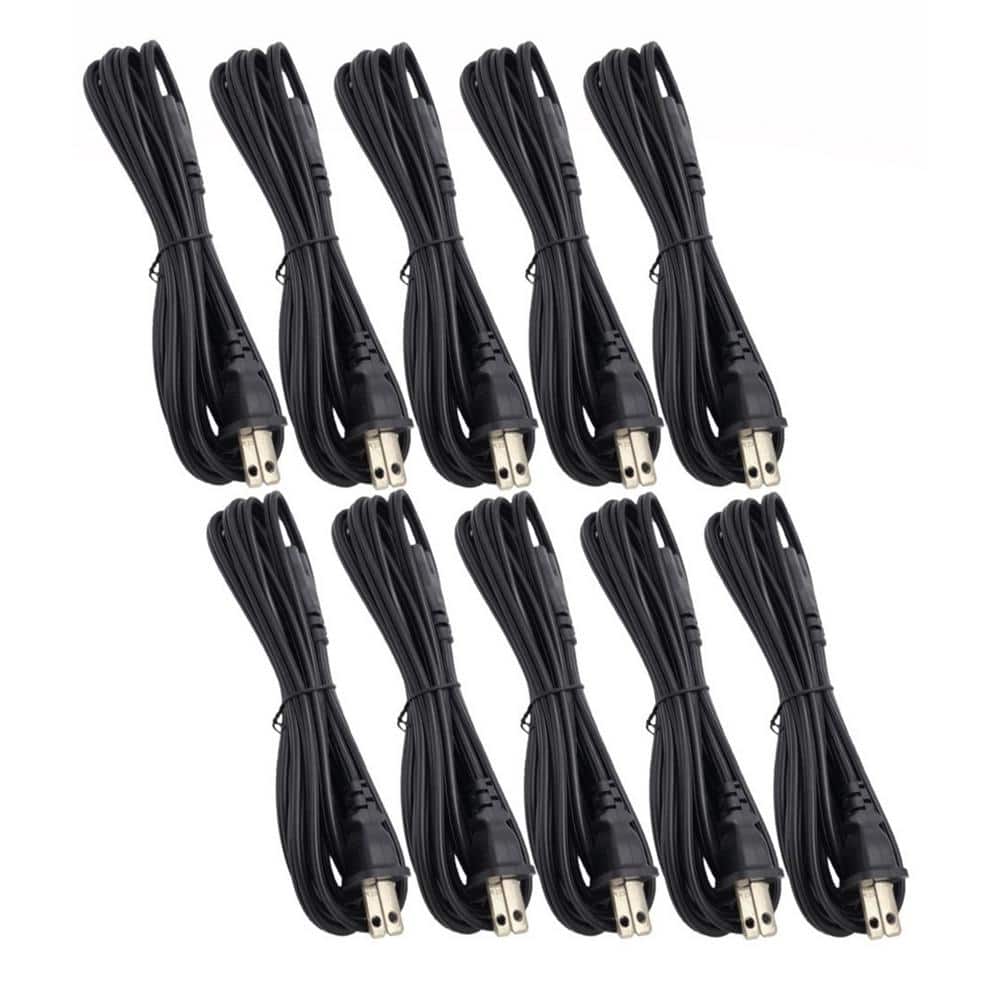 Micro Connectors, Inc 6 ft. 18 AWG 2-Prong Notebook/TV/Power Cord, UL ...
