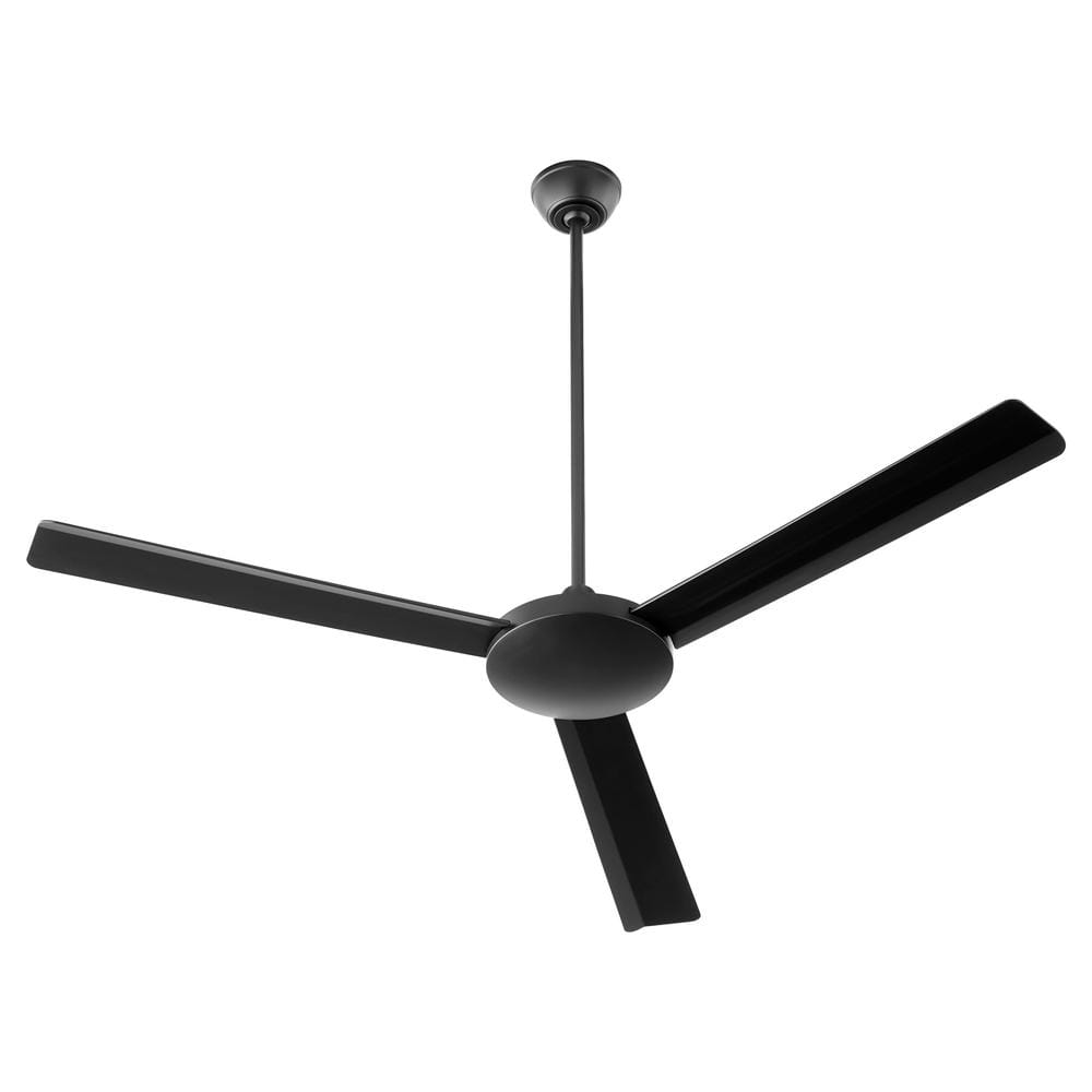 quorum Aerovon 60 in. Matte Black 3-Blade 4 -Speed Damp Ceiling Fan ...