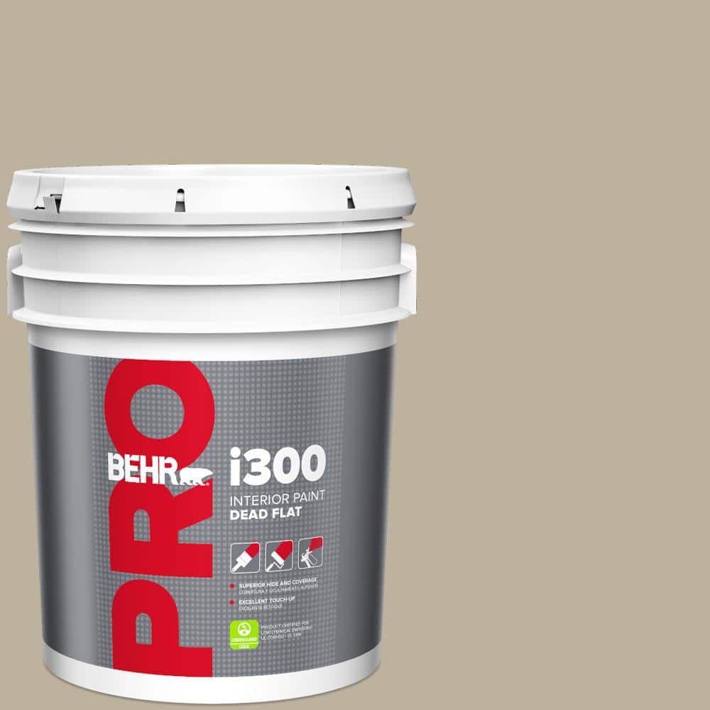 BEHR PRO 5 gal. #750D-4 Pebble Stone Dead Flat Interior Paint PR31005 ...