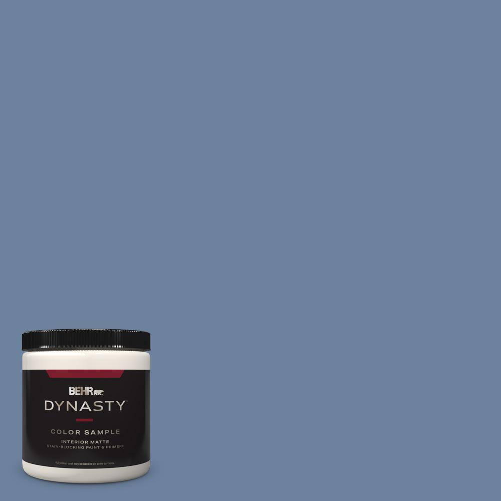 BEHR DYNASTY 8 oz. #S530-5 Brisk Blue One-Coat Hide Matte Stain ...