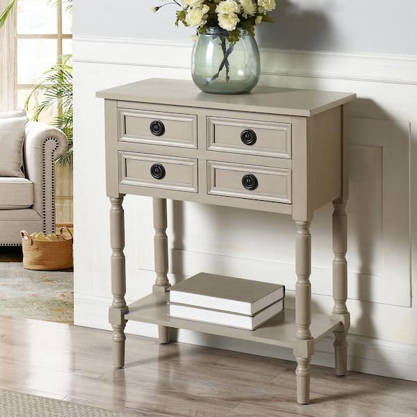 StyleCraft Barrett 23.5 in. Darwin Rectangle MDF Console Table ...