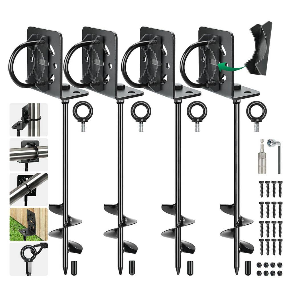 MOEPISY Ground Anchors Screw in Heavy Duty Trampoline Stakes with ...