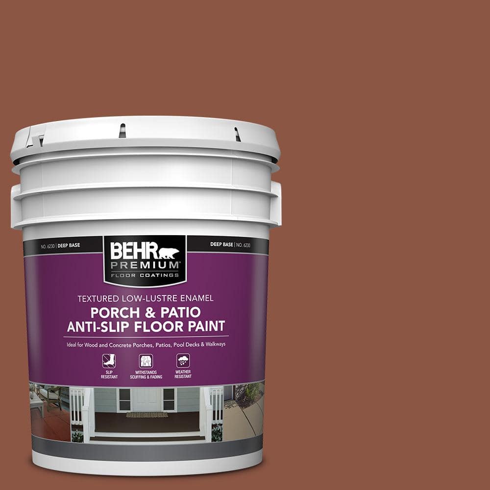 BEHR PREMIUM 5 gal. #S180-7 True Copper Textured Low-Lustre Enamel ...