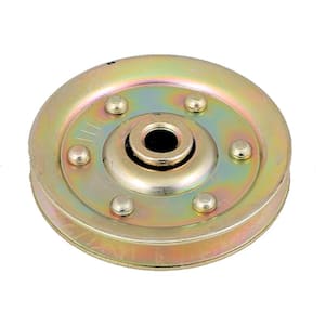 Prime-Line 3 in. dia., Case-Hardened Steel. Pulley with Straps and Axle ...