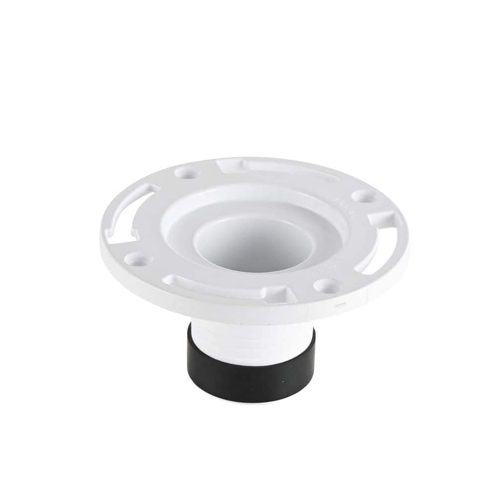Everbilt 3 in. Twist-N-Set PVC Flange 105105P - The Home Depot
