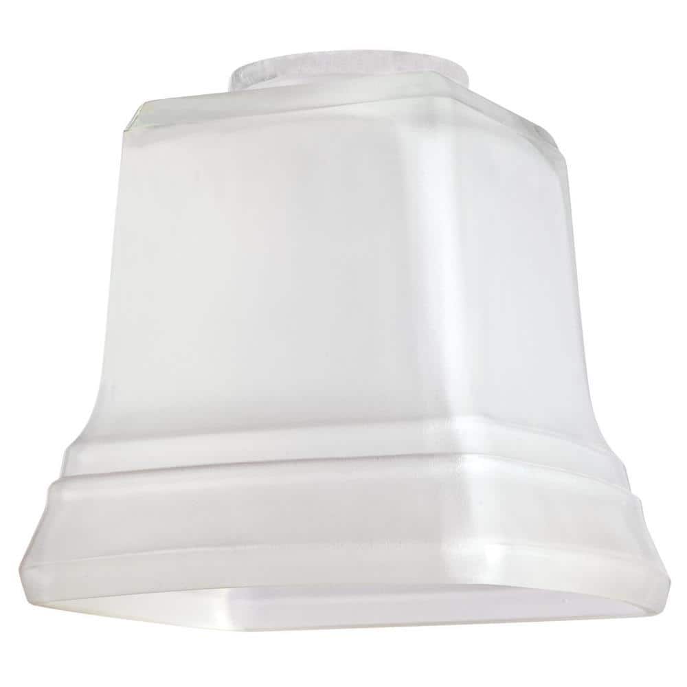 Westinghouse 5 in. Glazed Ice Skirted Cube Shade with 2-1/4 in. Fitter ...