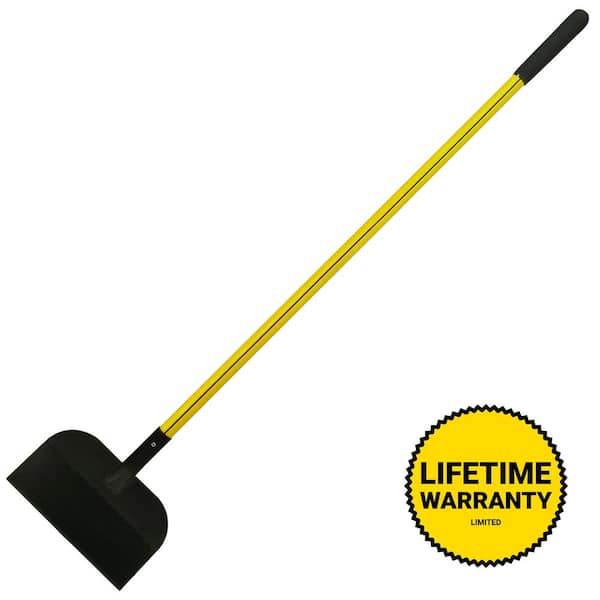 Nupla 54 in. Fiberglass Handle Multi-Purpose Steel Scraper Shovel with ...