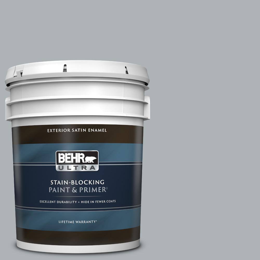 BEHR ULTRA 5 gal. #N510-3 Stargazer Satin Enamel Exterior Paint ...