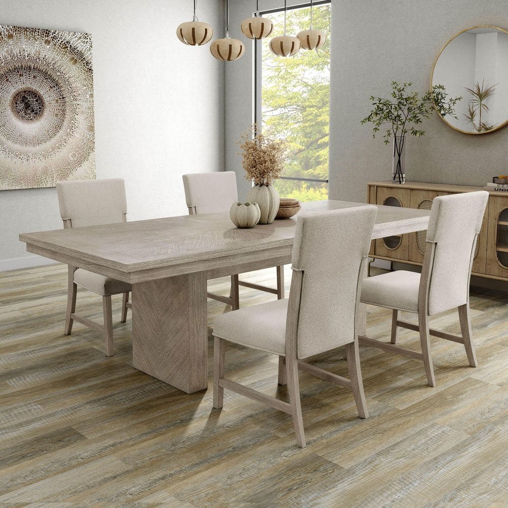 Furniture of America Bronin 5-Piece Extendable Rectangular Natural Wood ...