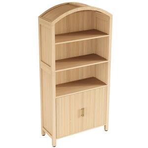 TRIBESIGNS WAY TO ORIGIN Frailey 71in. Tall Natural Wood Bookcase, 5 ...