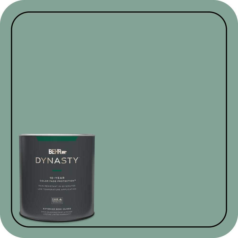 BEHR DYNASTY 1 qt. #470F-4 Aspen Aura Semi-Gloss Enamel Exterior Stain ...