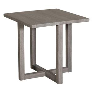 Benjara 24 in. H Industrial Style Gray with Wooden Top And Metallic ...