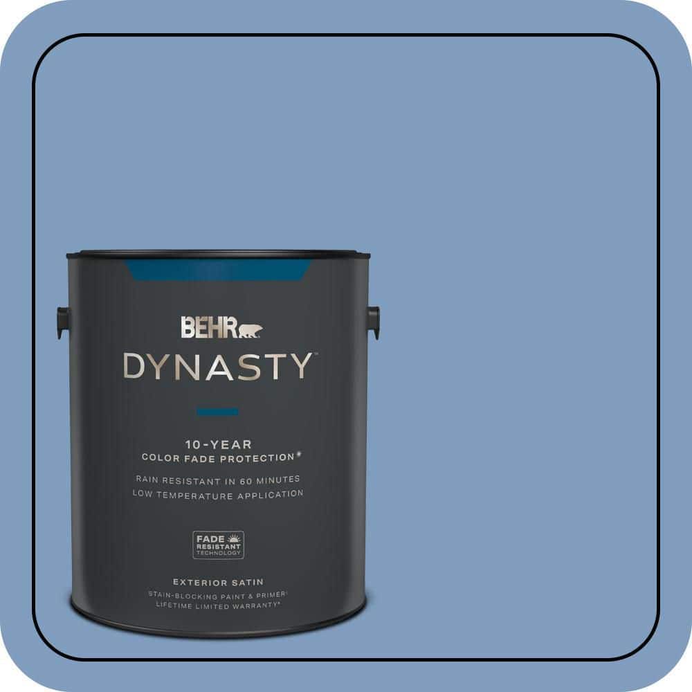 BEHR DYNASTY 1 gal. #M530-4 Washed Denim Satin Enamel Exterior Stain ...