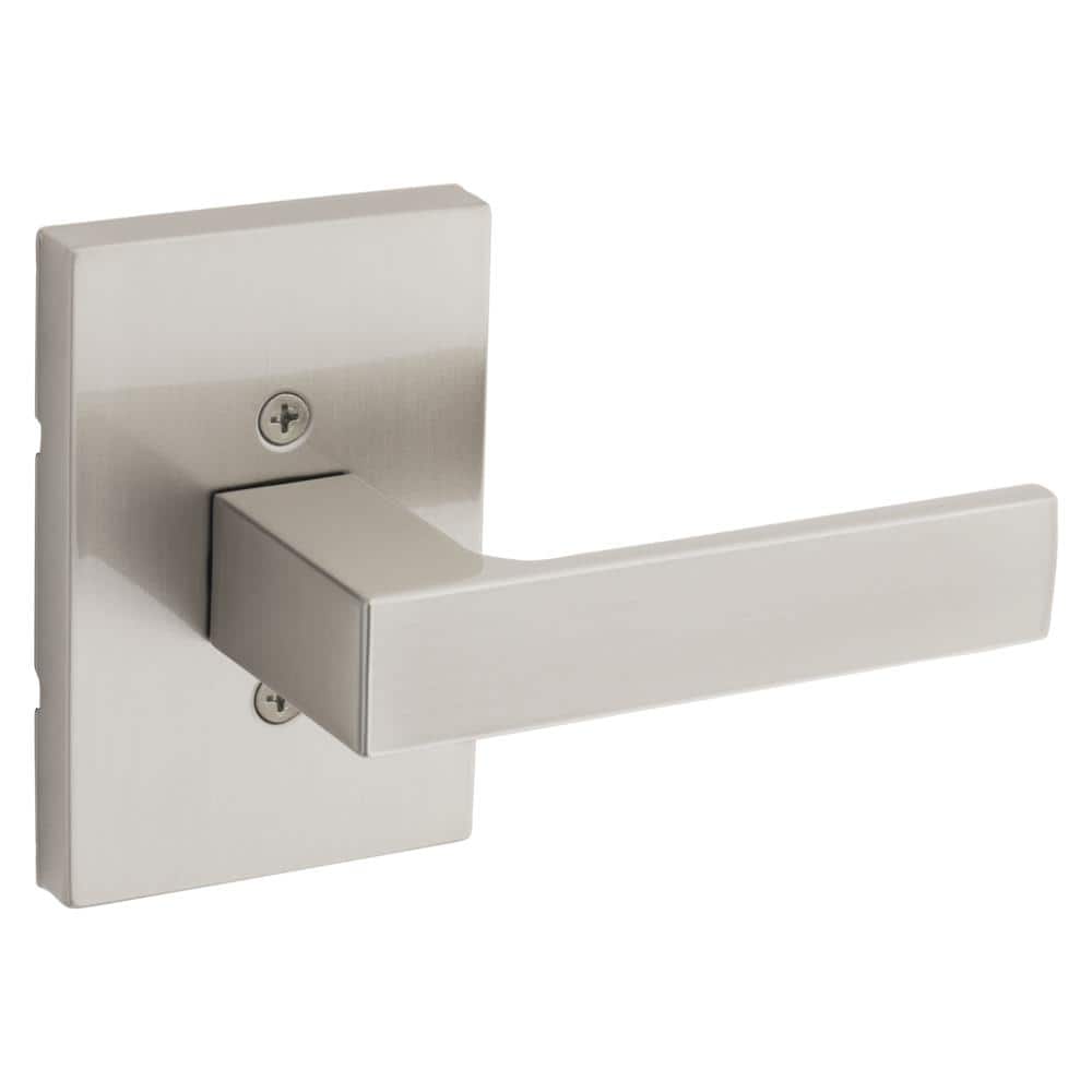 Kwikset Singapore Satin Nickel Reversible Rectangular Straight Half ...