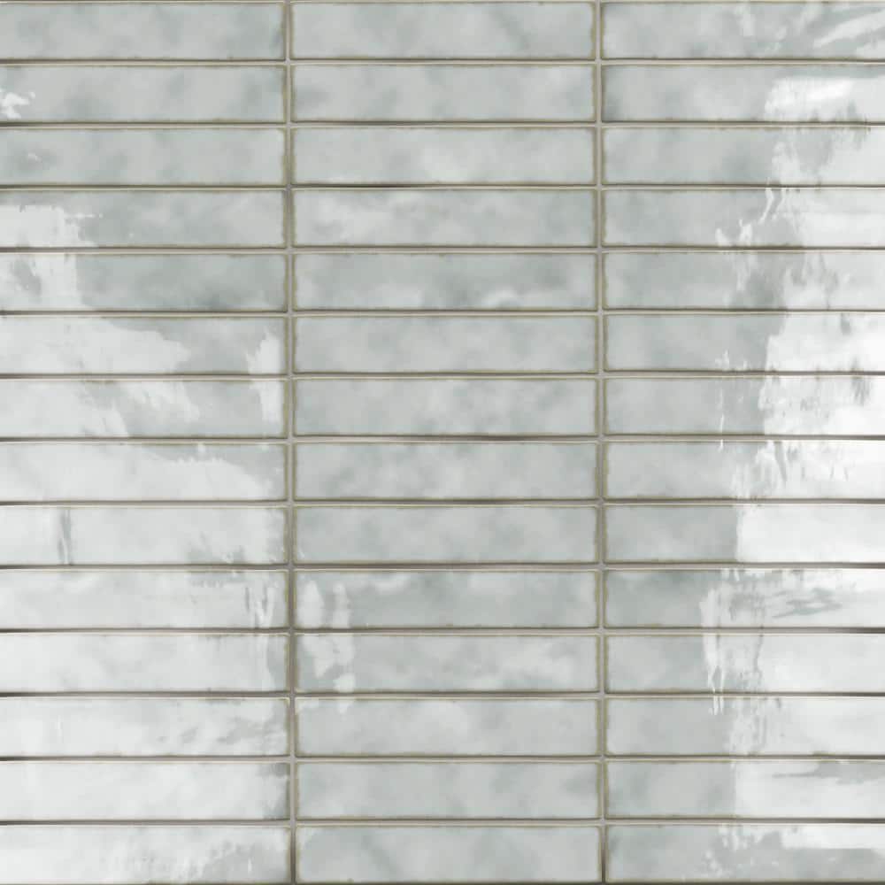 Merola Tile Hudson Studio Soho Brick Grey Eye 1-7/8 in. x 9-3/4 in ...