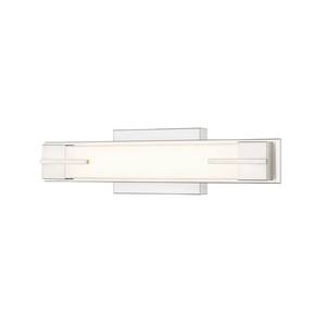 Sunlite 18 in. 1-Light Brushed Nickel Dimmable LED Vanity Light Bar ...