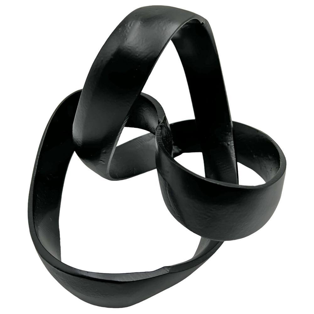 castellousa Knot Silver Gold 7 in. x 8 in. in. Sphere Aluminum / Metal Knot Sculpture CB-AP84-SC ...