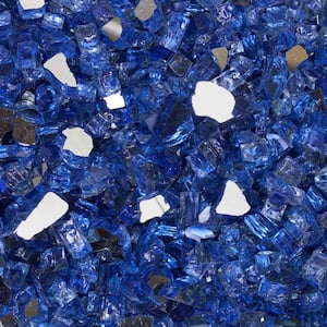 Celestial Fire Glass 1/4 in. 10 lbs. Diamond Starlight Clear Tempered ...