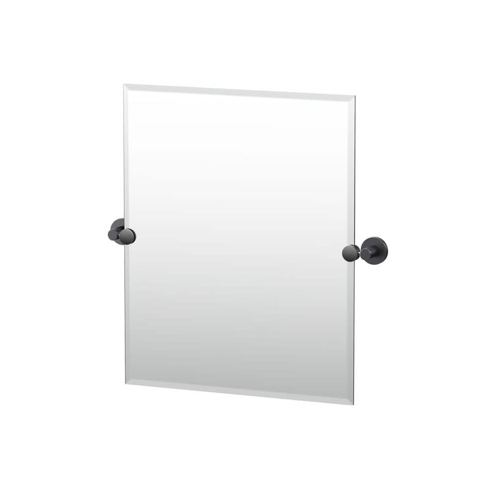 Gatco Reveal 23.38 in. W x 24 in. H Small Rectangular Frameless Beveled ...
