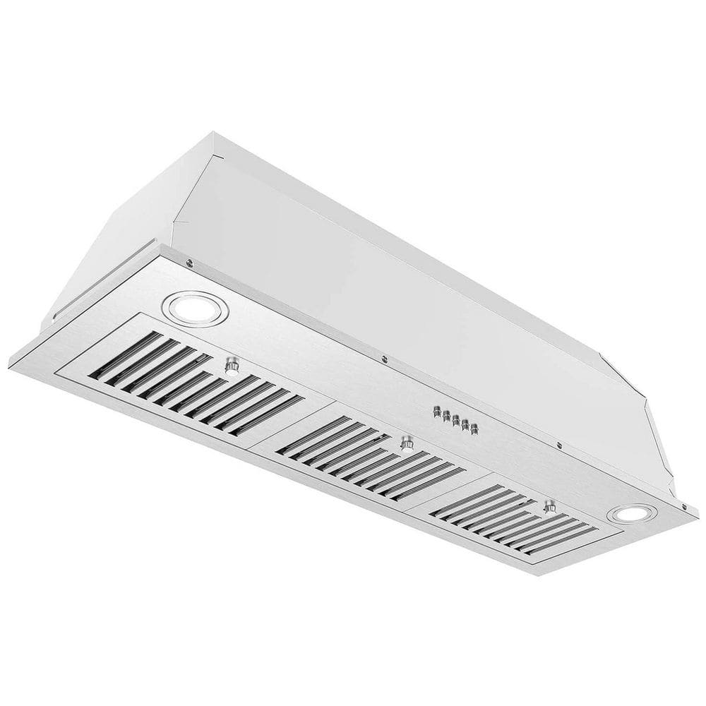 JOEAONZ 36 in. 600 CFM Ducted/Ductless Insert Range Hood in Stainless ...