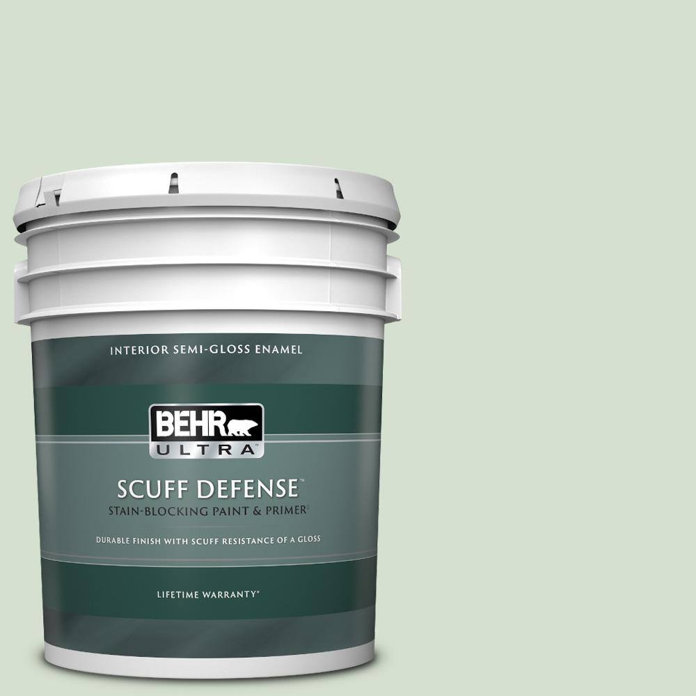 BEHR ULTRA 5 gal. #S400-2 Comforting Green Extra Durable Semi-Gloss ...