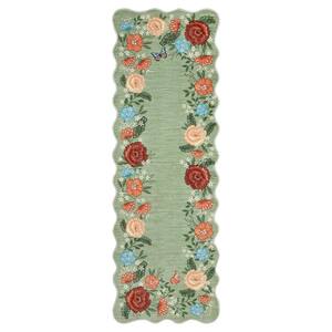 Garvee Wavy Edge Decorative Machine Washable Vintage Floral Printed ...