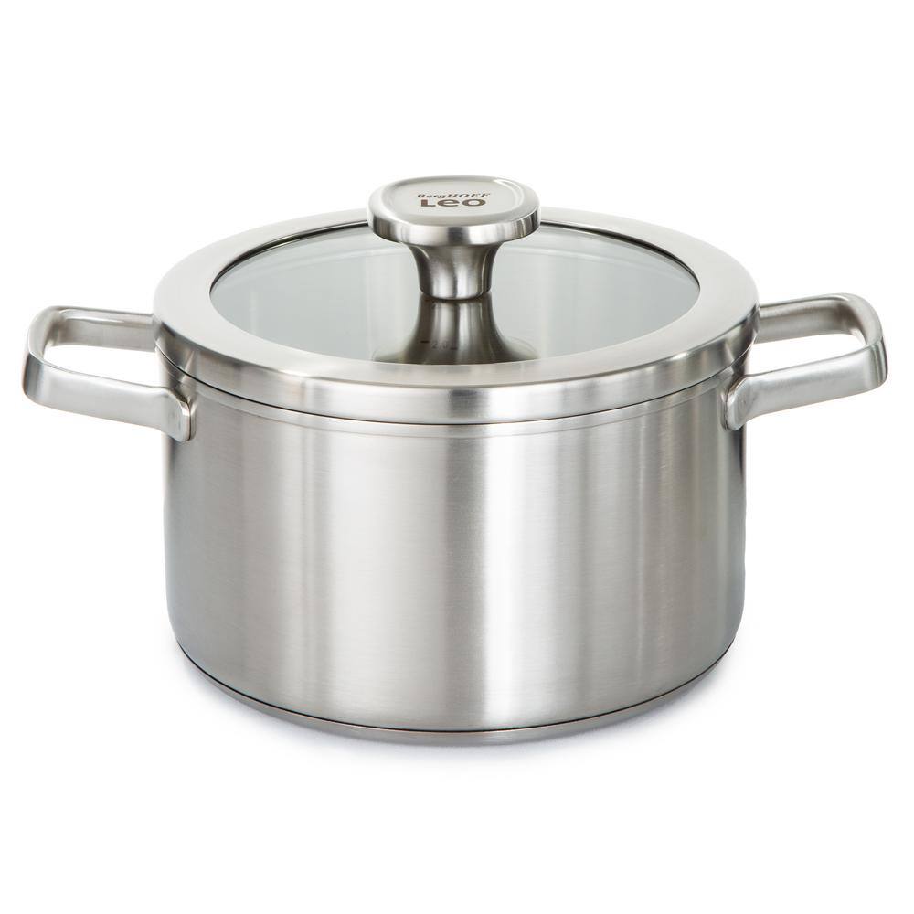 BergHOFF Graphite 8 in., 3.6 qt. 18/10 Stainless Steel Stockpot in ...