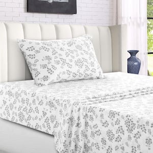 LDC LUX DECOR COLLECTION Lux Decor 4-Piece Microfiber Sheet Set Floral ...