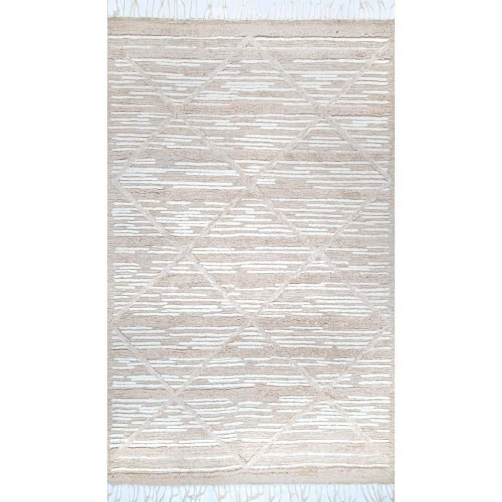 RUGS USA Bing Shag Beige 6 ft. x 9 ft. Area Rug GYRT03A-609 - The Home ...