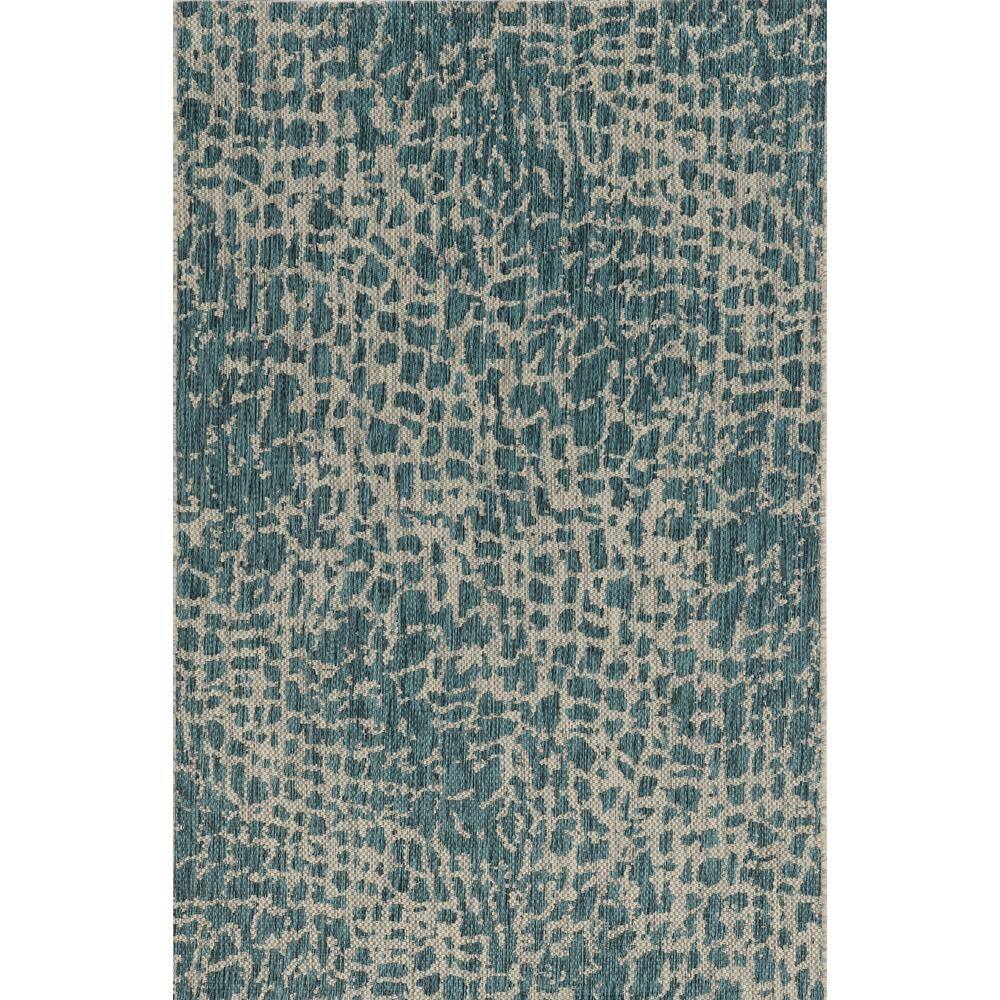 MILLERTON HOME Isla Teal 5 ft. x 8 ft. Global Distressed Indoor/Outdoor ...