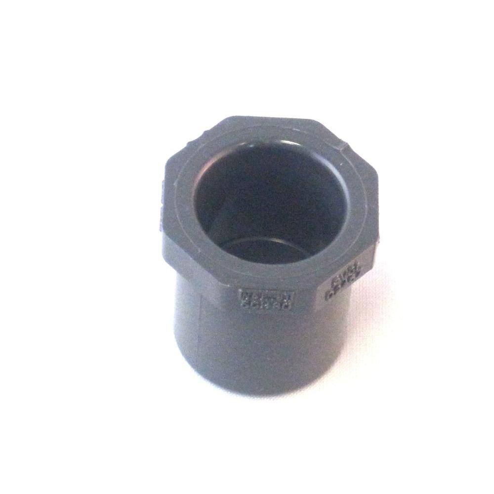 3/4 in. x 1/2 in. PVC Bushing SPGS Sch. 80 Fitting 837-101 - The Home Depot