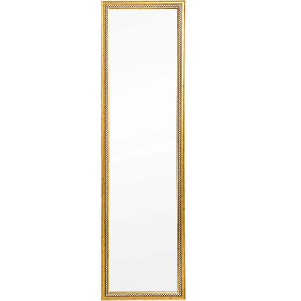 14 in. W x 50 in. H Rectangle Framed Gold Mirror LQQ-219 - The Home Depot