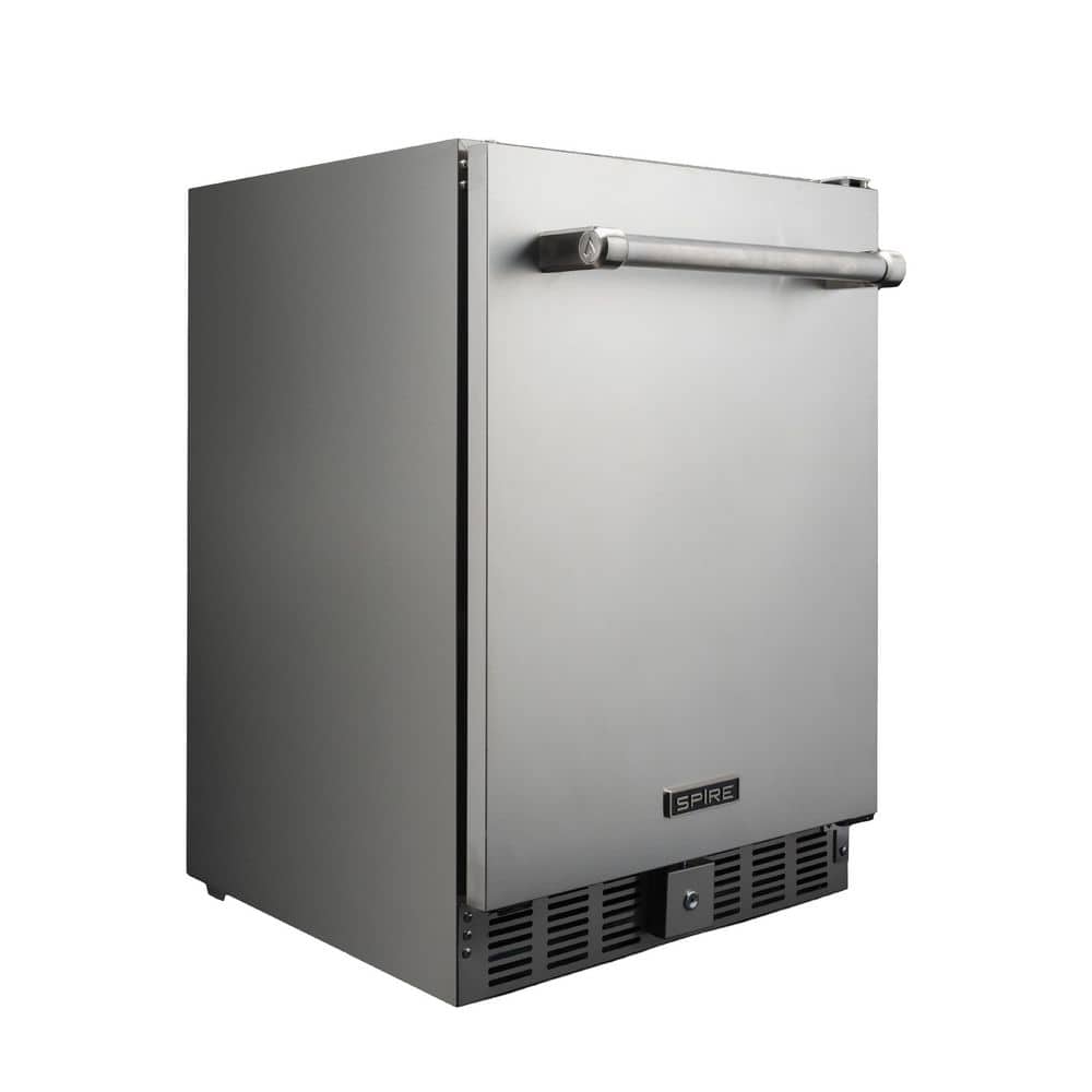 SPIRE 24 in. Stainless Steel 5.1 cu. ft. Built-In Outdoor Refrigerator ...
