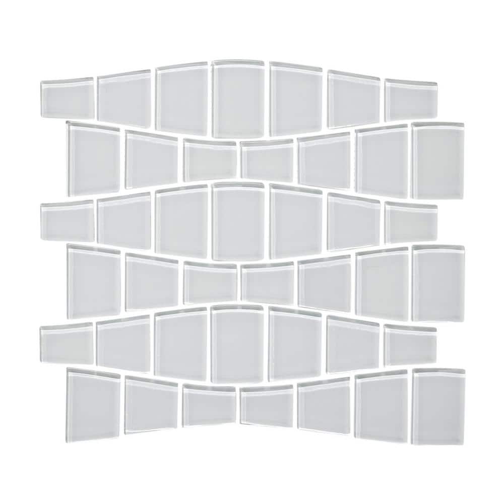 TILE CONNECTION Ripple Pure Silk Gloss 11-1/4 in. x 12 1/4 in ...