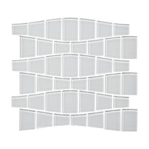 TILE CONNECTION Ripple Midnight Matte 11-1/4 in. x 12 1/4 in. Geometric ...