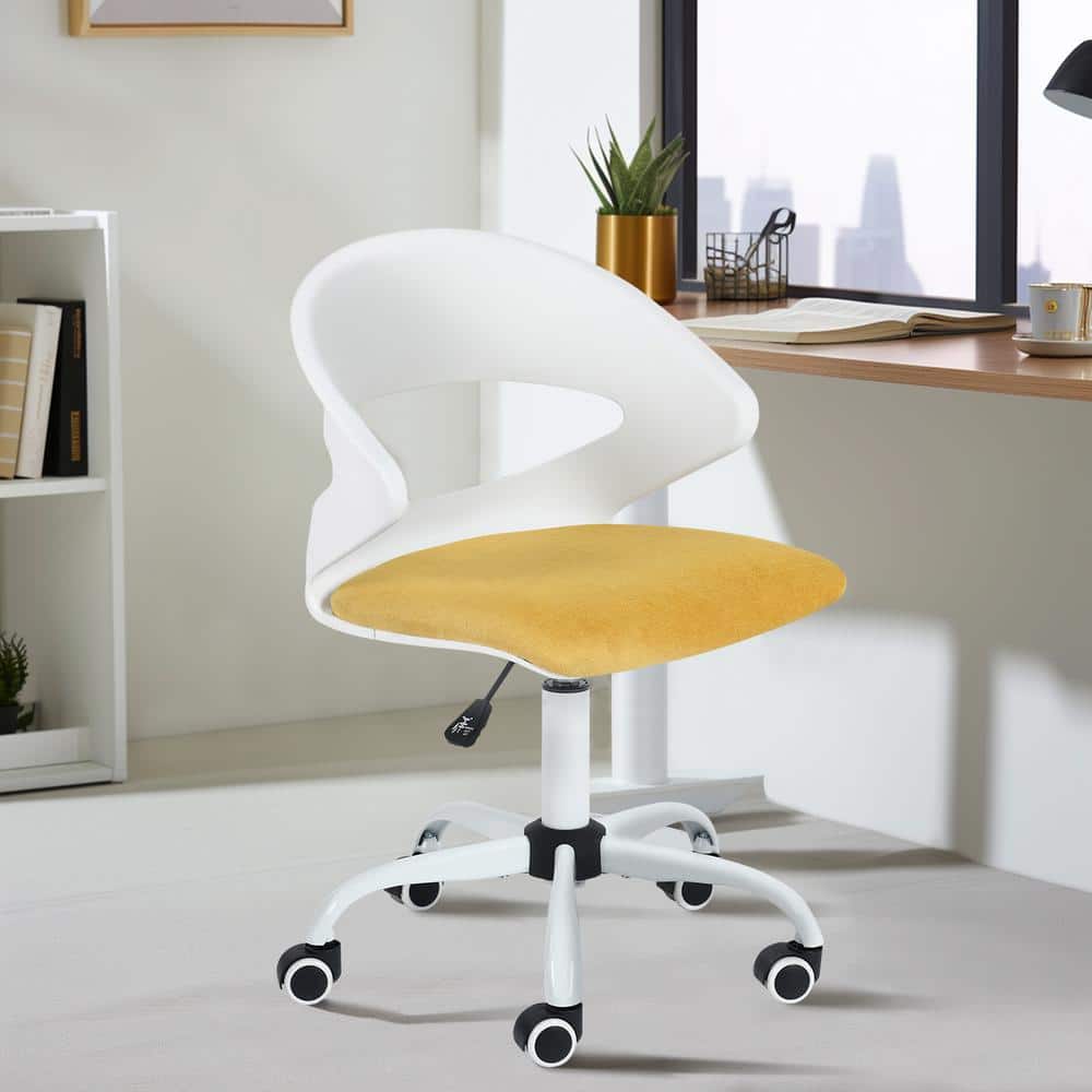 Homy Casa Dot Fabric Standard Upholstered Swivel Chair Ergonomic ...