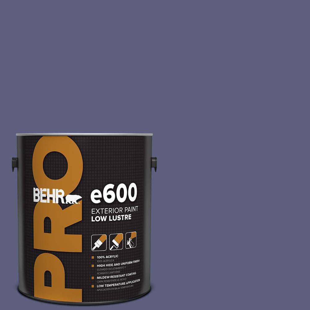 BEHR PRO 1 gal. #M550-7 Strong Iris Low Luster Exterior Paint PR62301 ...