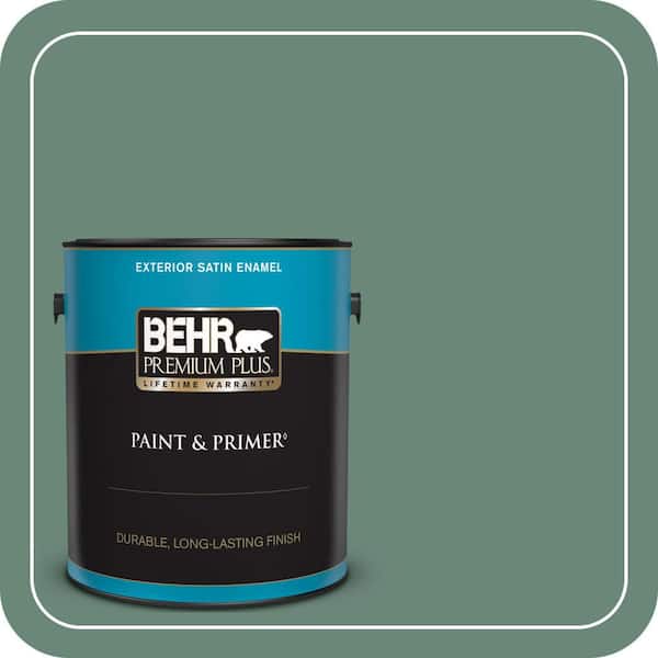 BEHR PREMIUM PLUS 1 gal. #S420-5 Sycamore Grove Satin Enamel Exterior ...