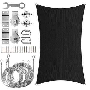 COLOURTREE Pro Ring 16 ft. x 18 ft. Rectangle Sun Shade Sail with ...