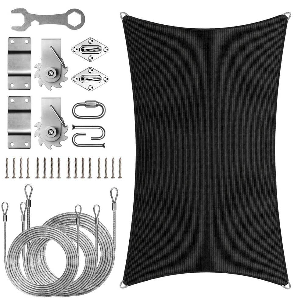 COLOURTREE Pro Ring 18 ft. x 20 ft. Rectangle Sun Shade Sail with ...