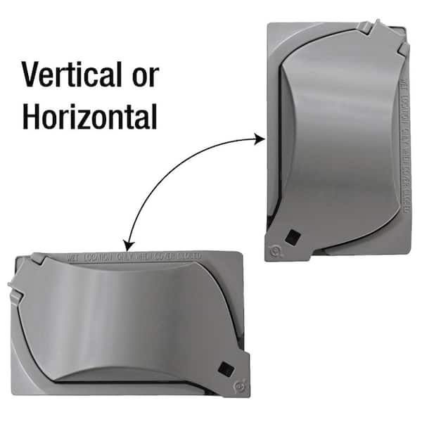 Commercial Electric 1-Gang Metal Weatherproof Universal Electrical ...